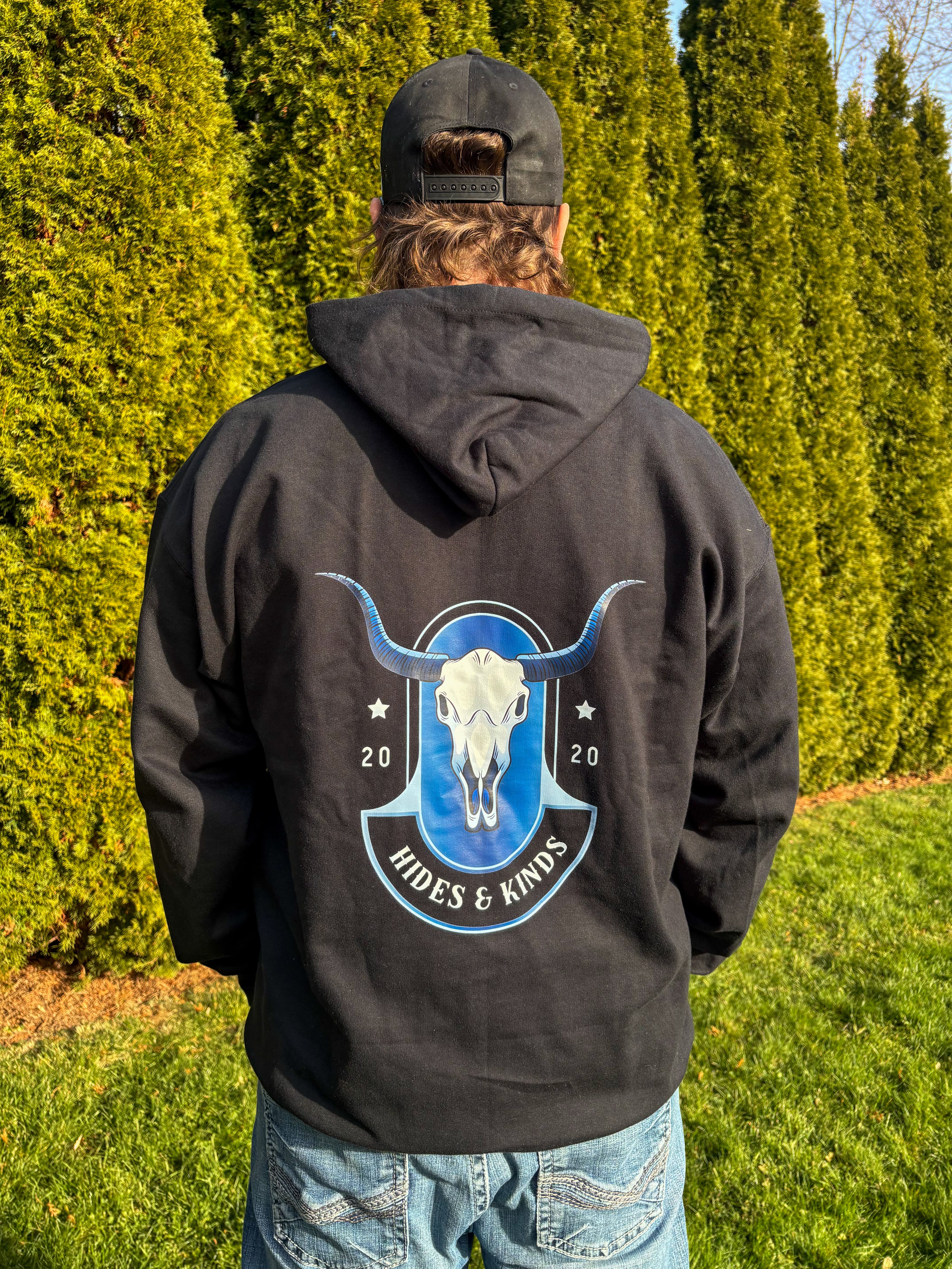 Midnight Longhorn Hoodie – Men’s Western Hoodie | Hides & Kinds – Hides ...